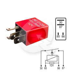 RELAY MINI 12V 40A, C/RESISTENCIA,GM,HYUNDAI,FIAT