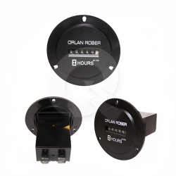 HOROMETRO, REDONDO, 10-80V 10.000 hrs, ANALOGO