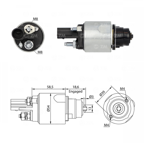 SOLENOIDE 12V, VOLKSWAGEN, AMAROK, GRAFTER
